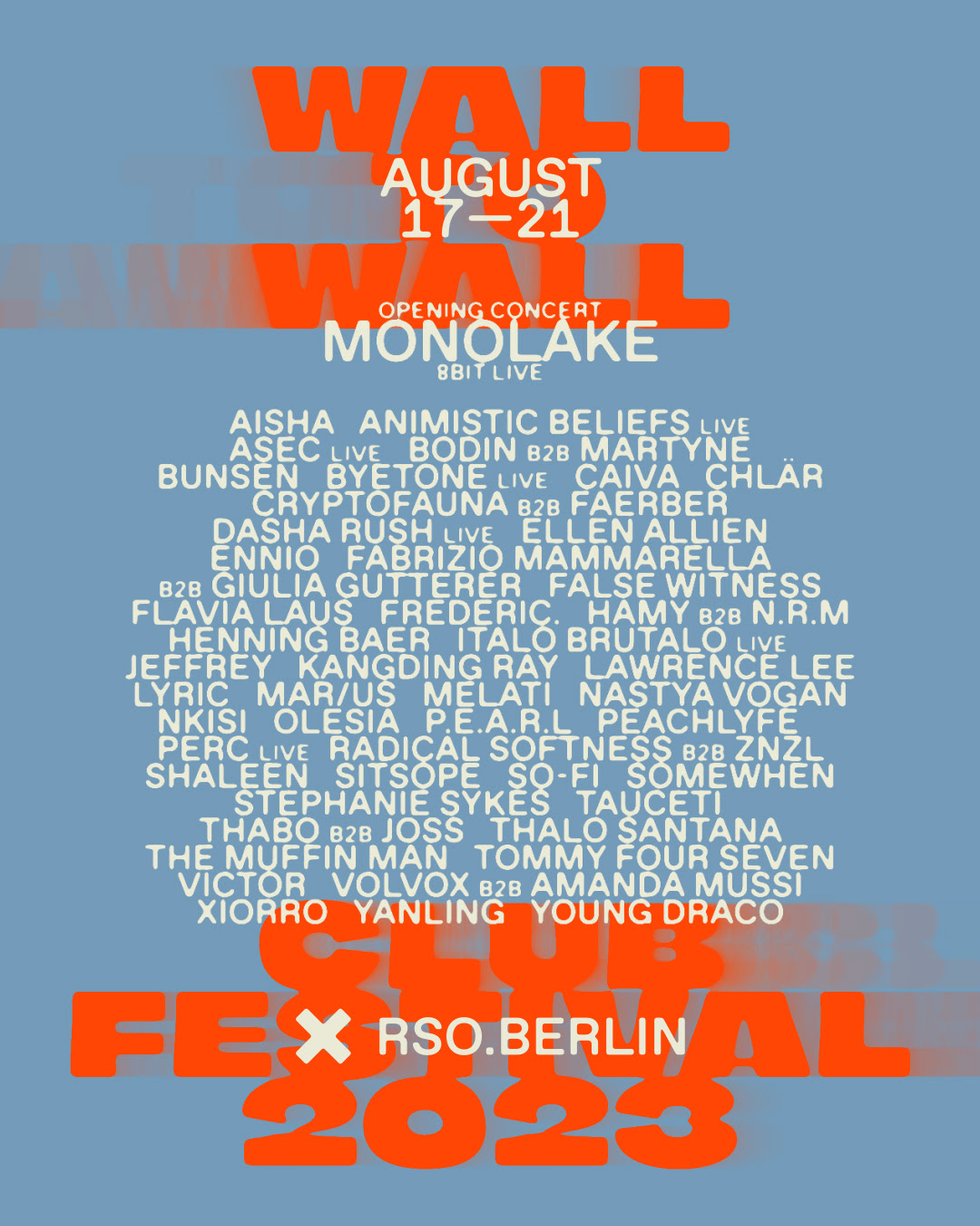 Wall To Wall Club Festival im RSO.Berlin: Das Line-up steht